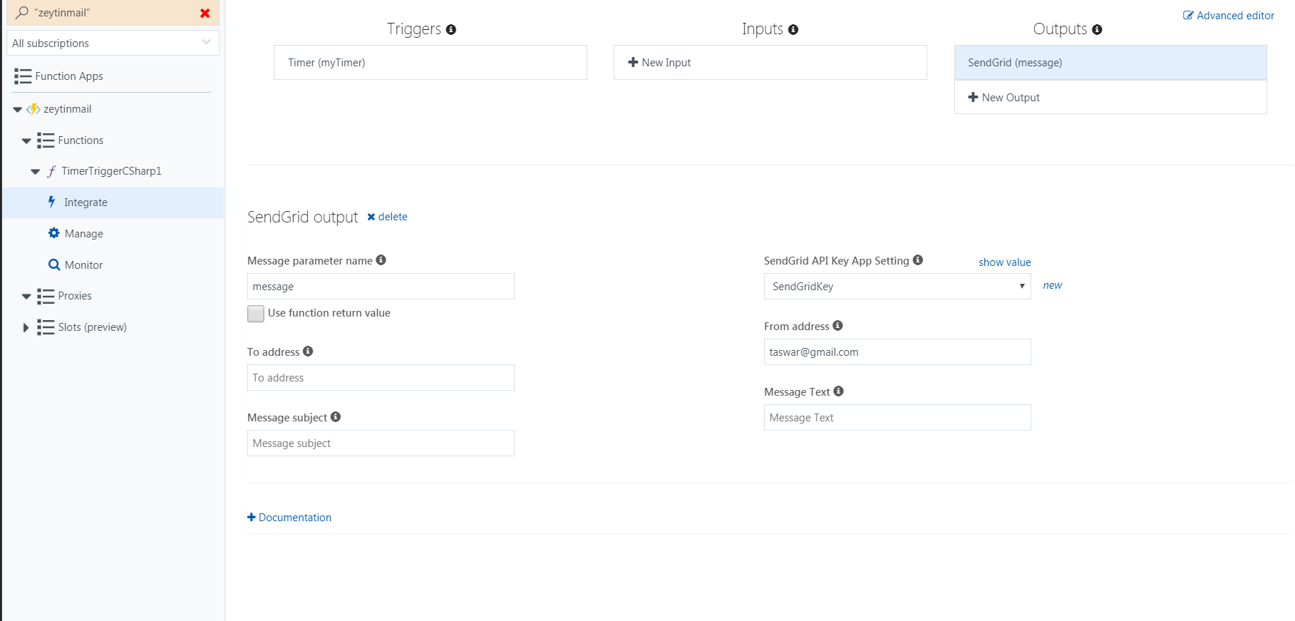 Azure functions - SendGrid to send an email from file | Taswar Bhatti